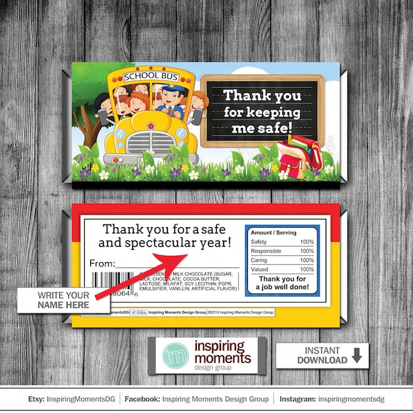 Bus Candy Wrapper - Etsy