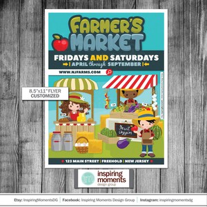 Farmers Market Event Flyer Printable, Produce Stand, Vegetables, Fruits ...