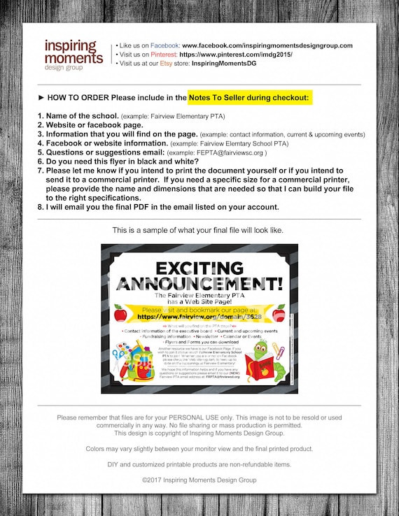 Announcement Examples For Schools