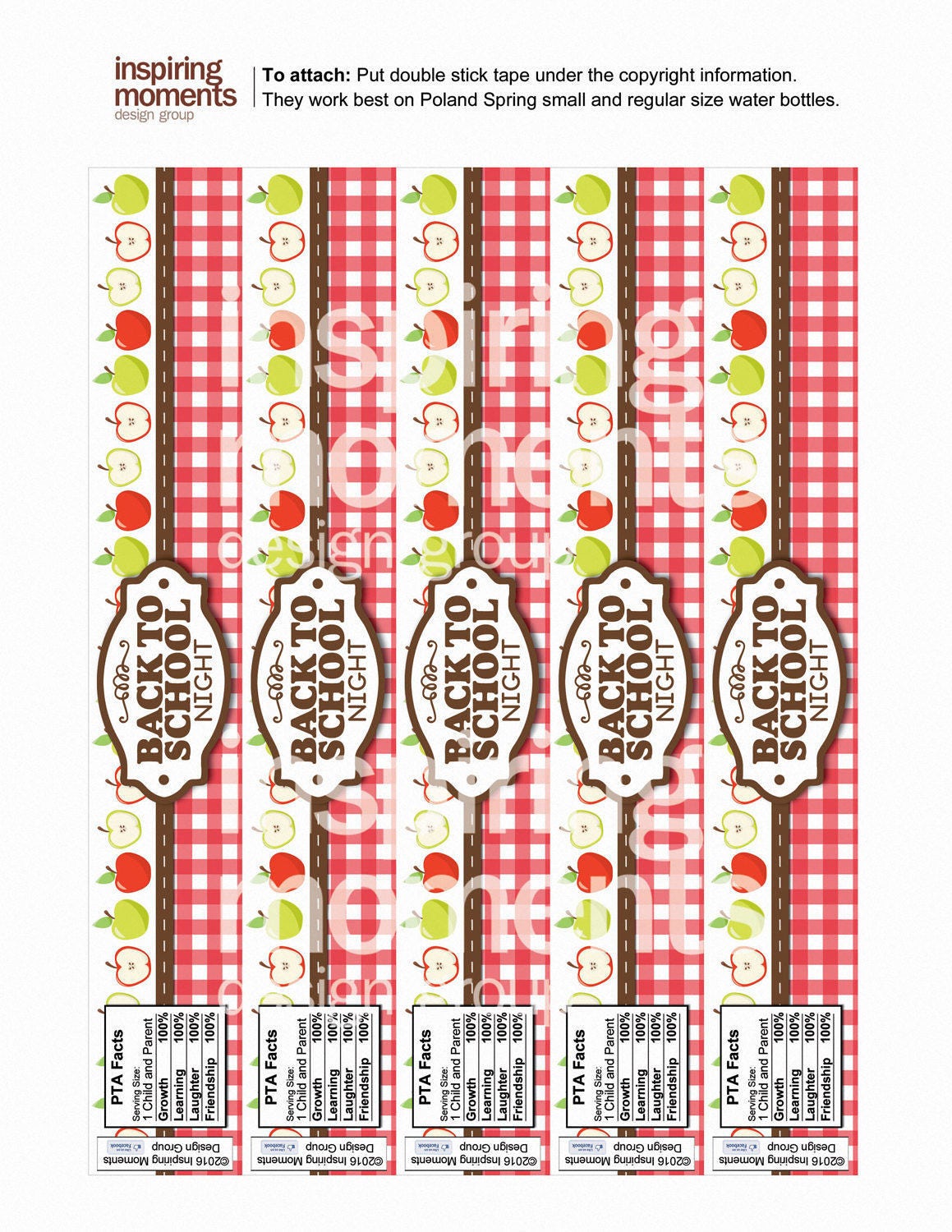 PRINTABLE Back to School Night Water Bottle Label Water | Etsy