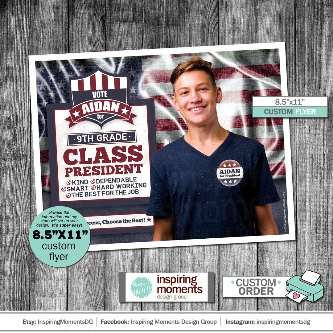 Student Government Flyer, Vote, Voting, Printable, President Election ...