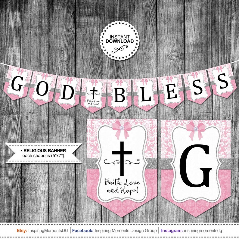 Girls First Holy Communion Banner Baptism Confirmation - Etsy