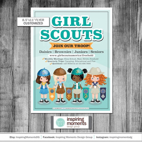 Girl Scouts Recruitment Flyer Printable Girl Scout - Etsy
