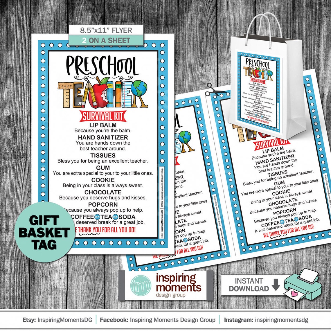 Childcare Survival Kit Flyer Printable Child Care Day Care - Etsy