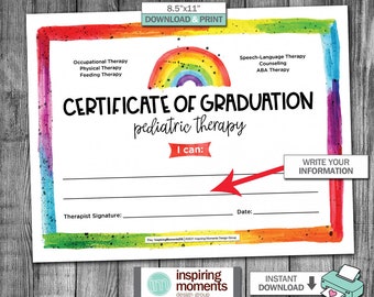 Certificate of Completion Physical Therapy - Etsy