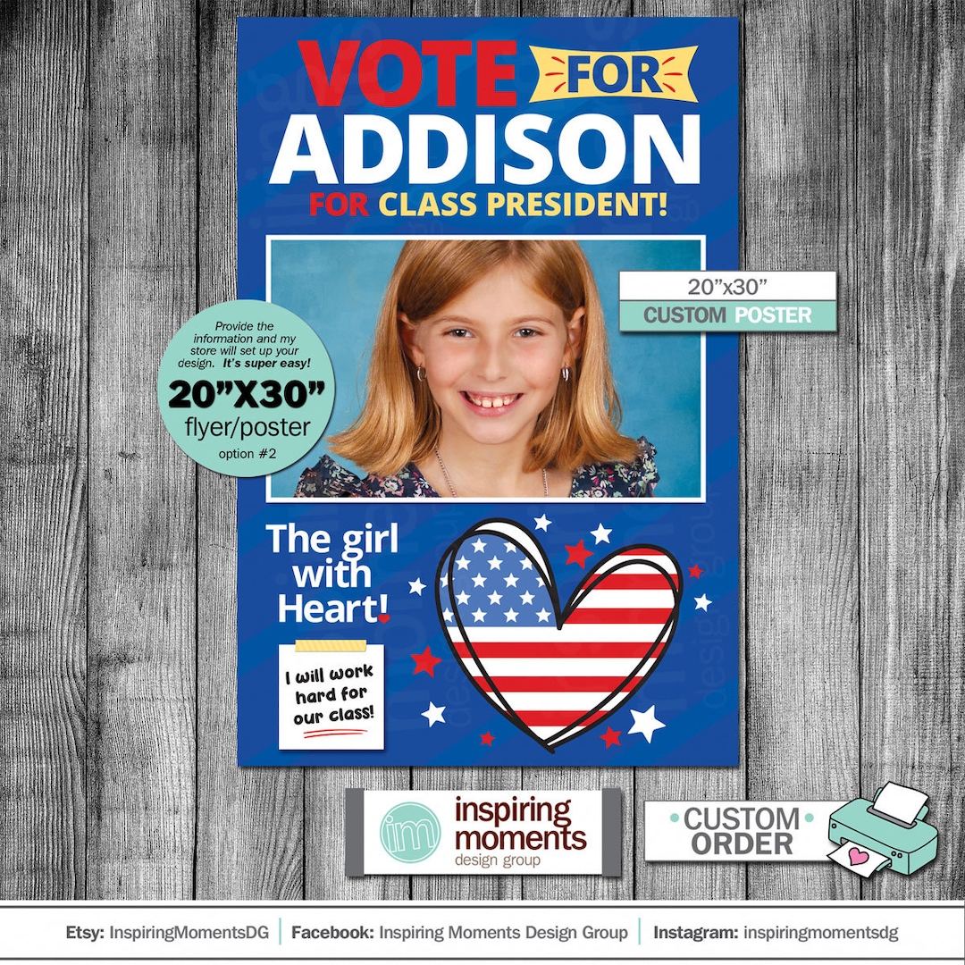 Student Government Flyer, Vote, Voting, Printable, President Election ...