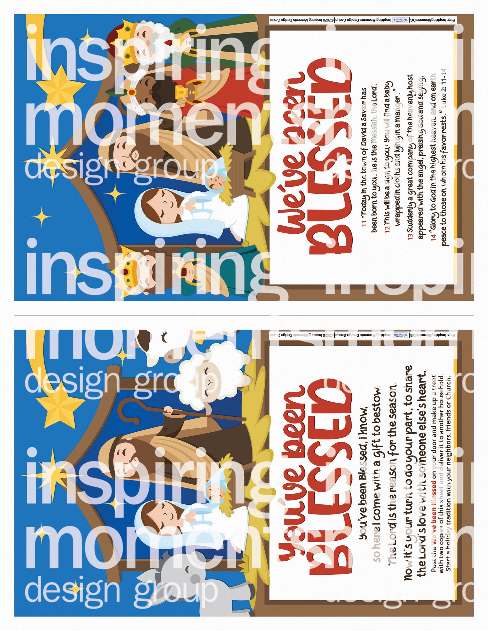 You've Been Blessed Flyer Printable Nativity - Etsy