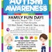 Autism Awareness Family Fun Day Event Flyer Printable | Fundraiser ...