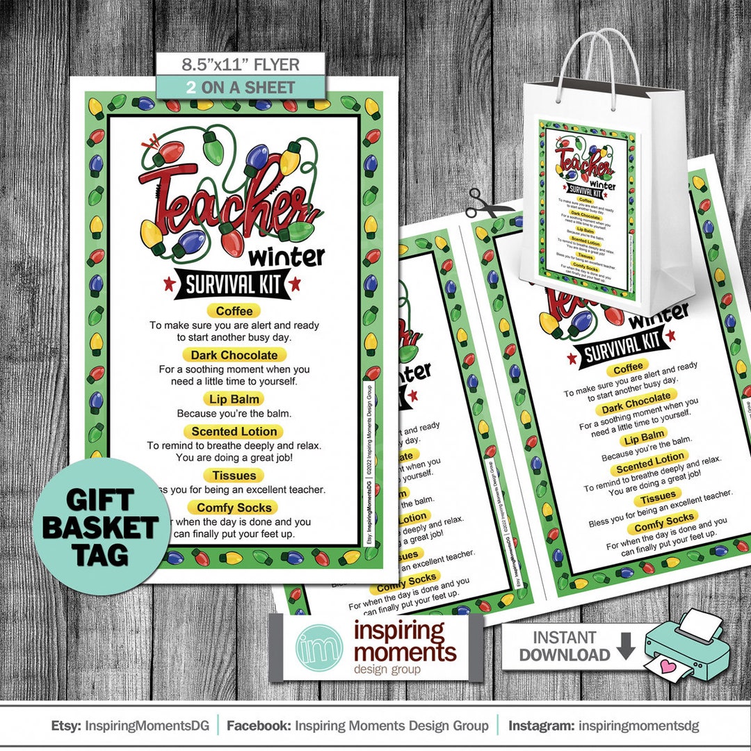 Teacher Winter Break Survival Kit Flyer Printable (digital Download) - Etsy