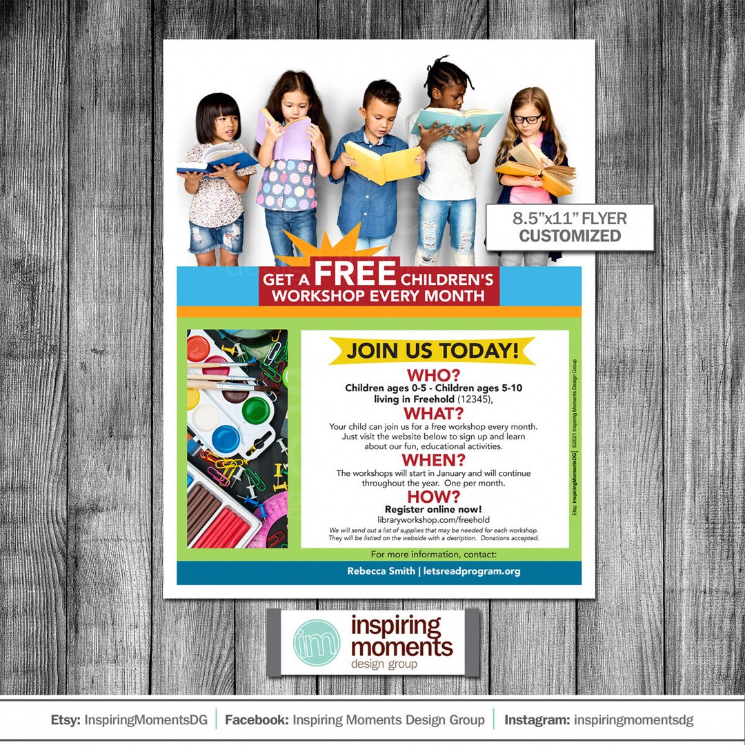 Library Workshop Event Flyer Printable | Books | Free Books | Business ...