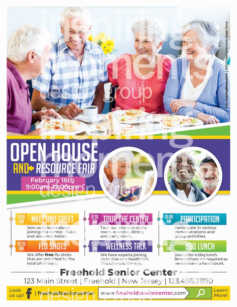 Senior Center Event Flyer: Customized Open House, Resource Fair ...