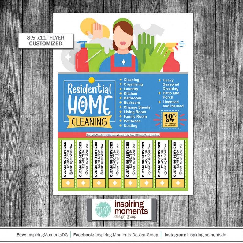 Cleaning Company Event Flyer Printable House Home | Etsy