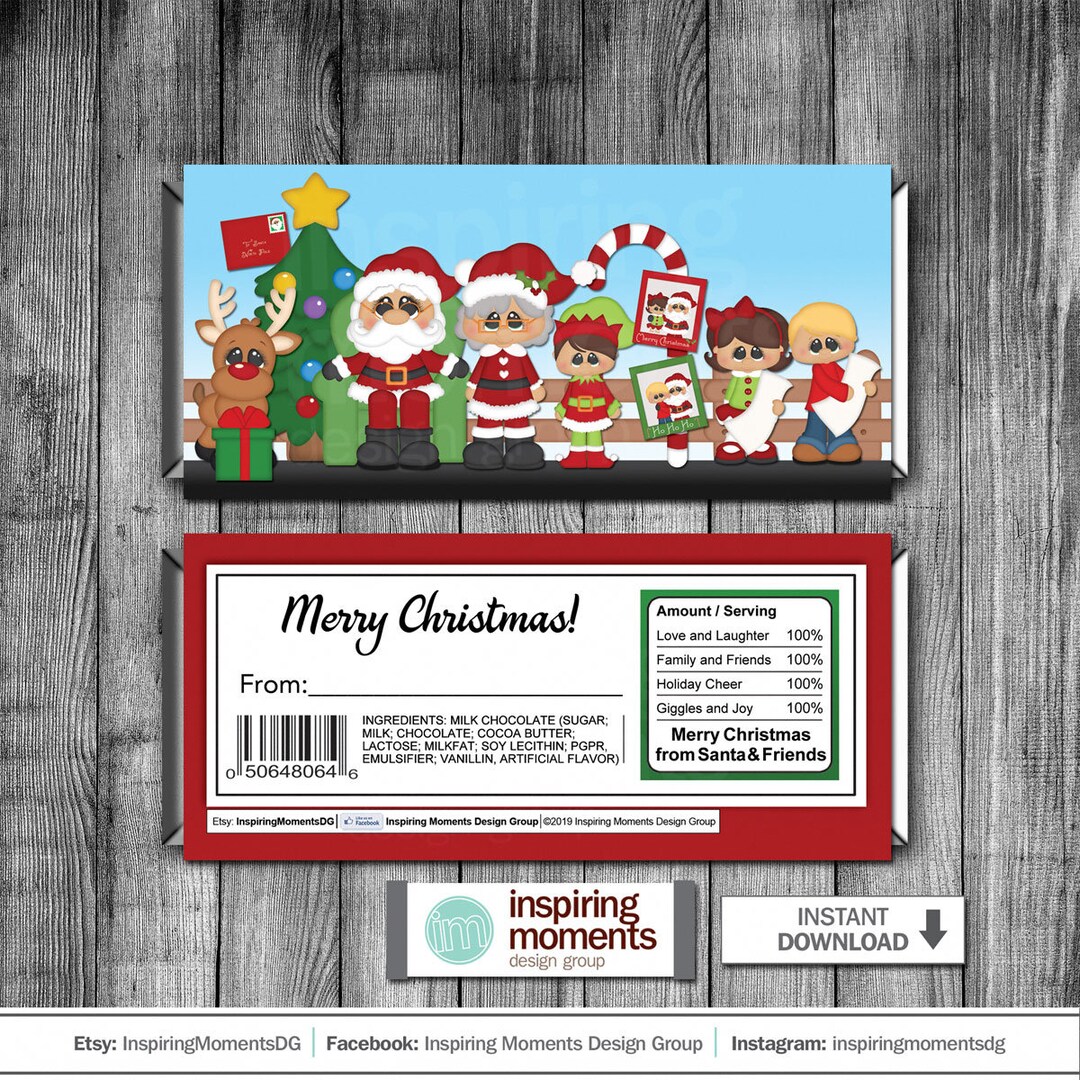 Santa Candy Bar Wrap | Photos With Santa | North Pole | Christmas ...