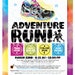 Color Run Event Flyer Printable Fun Run Adventure Run Fundraiser PTA ...