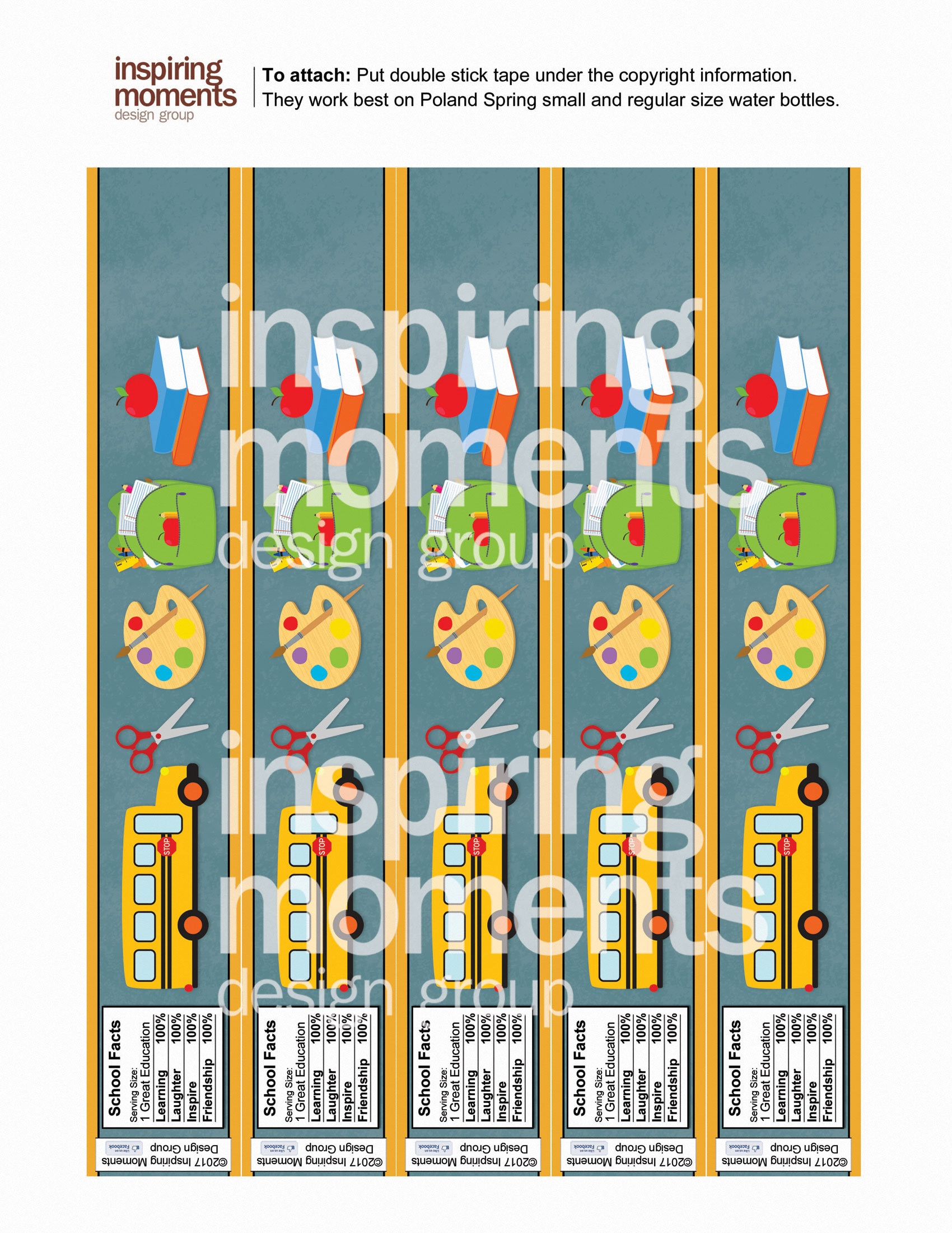 School Water Bottle Label | Printable Water Bottle Wrap | End of the ...