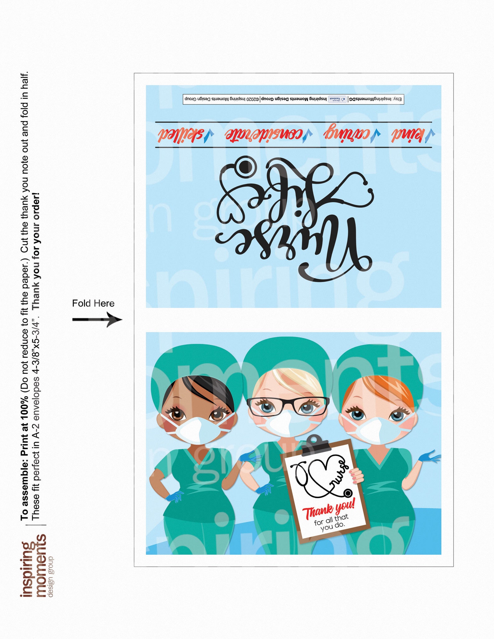 Nurse Thank You Card Doctors Nurses Medical Thank You - Etsy