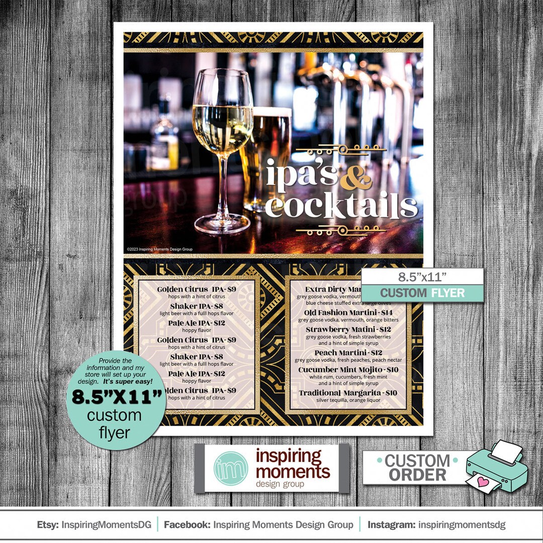 Cocktail Drink Menu | Cocktail Party Menu | Cocktails | House Party ...
