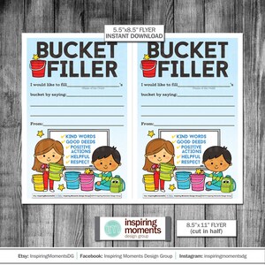Bucket Filler Flyer Printable PTA PTN Teachers Tools School Flyer ...