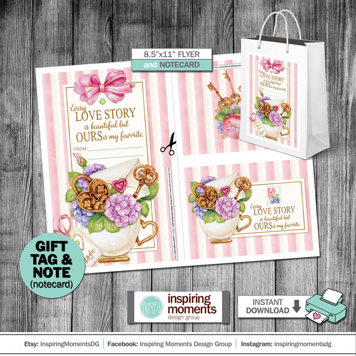 Romantic Gift Tag Printable Love Valentines This is Our - Etsy