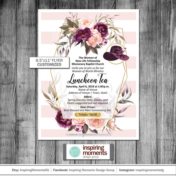 Tea Party Flyer - Etsy