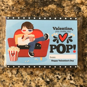 Valentine Popcorn Wrap | Microwave Popcorn Bag Wrap | Printable | You ...