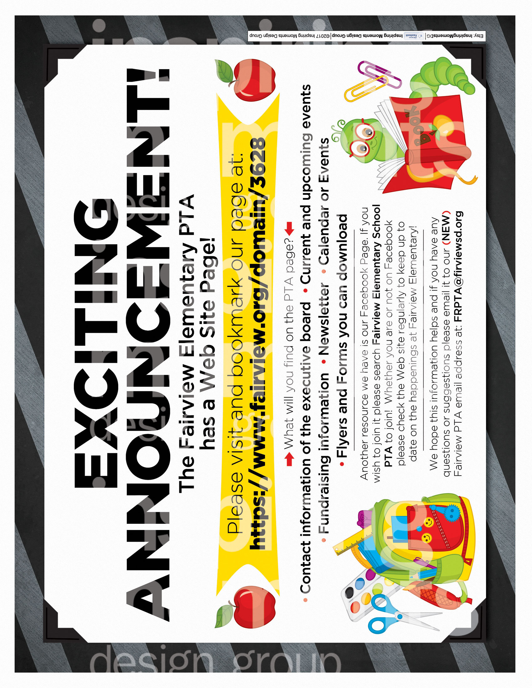 School Announcement Flyer Printable Back To School New | Etsy