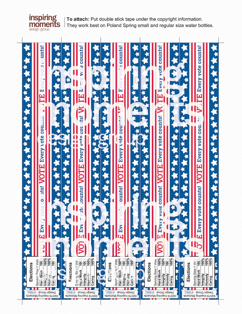 School Elections Water Bottle Wrap Vote Voting Every | Etsy