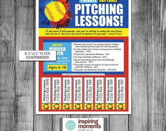 Baseball Lessons Flyer - Etsy