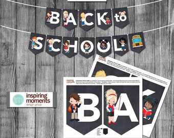 Welcome Back Chalkboard Design Printable Banner Back to - Etsy