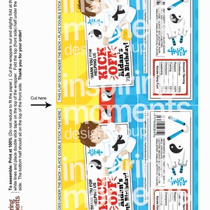 Karate Boy Candy Bar Wrap, Birthday, Thank You, Gift, Favor, Martial ...