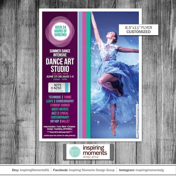 Dance Competitive Event Flyer Printable Hip Hop Ballet | Etsy