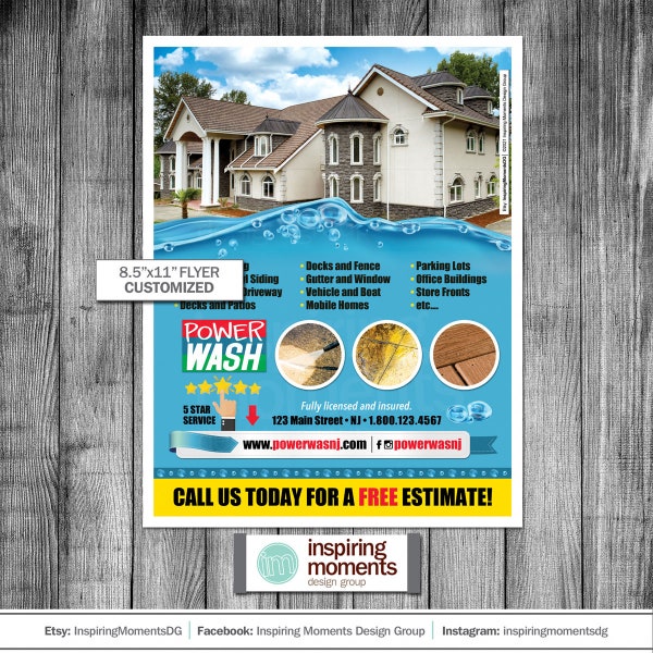 Pressure Washing Flyer - Etsy