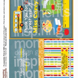 Teacher Thank You Card Teacher Appreciation Thank You From | Etsy