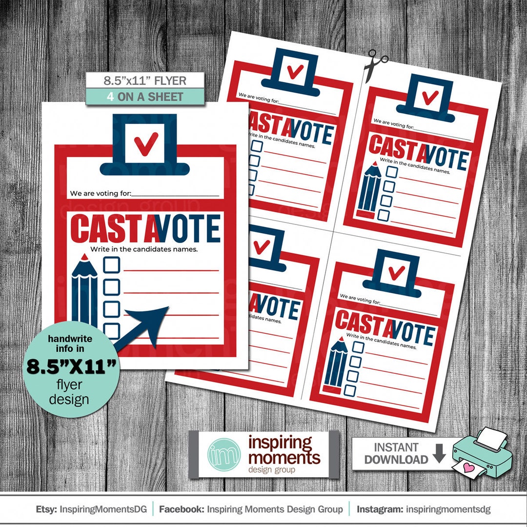 Student Government Ballot Flyer, Cast Your Vote, Voting, Election ...