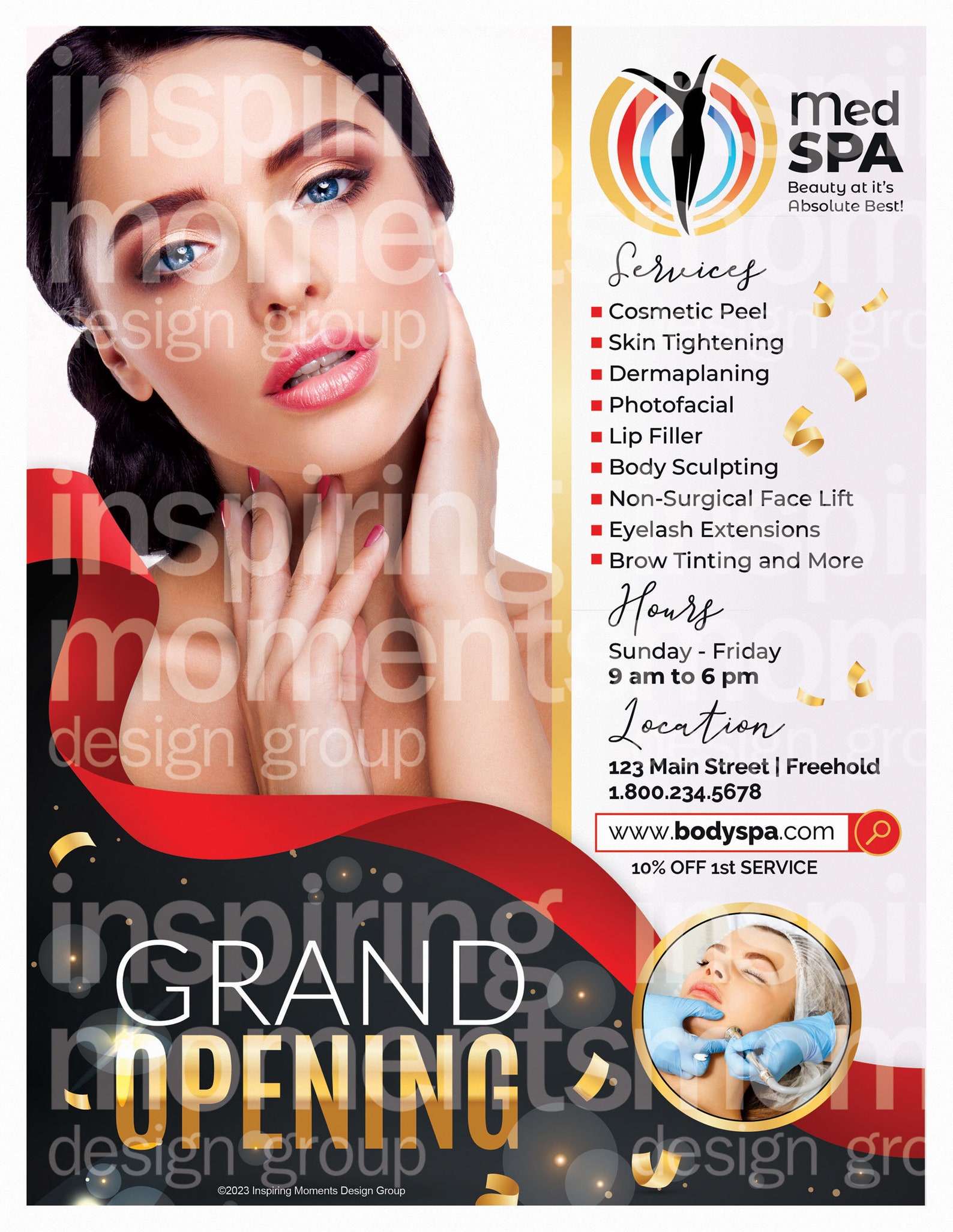 Med Spa Event Flyer: Customized Cosmetic Services, Grand Opening (8.5 ...