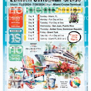 Cruise Vacation Event Flyer, Family Trip Cruise, Custom Marketing Flyer ...