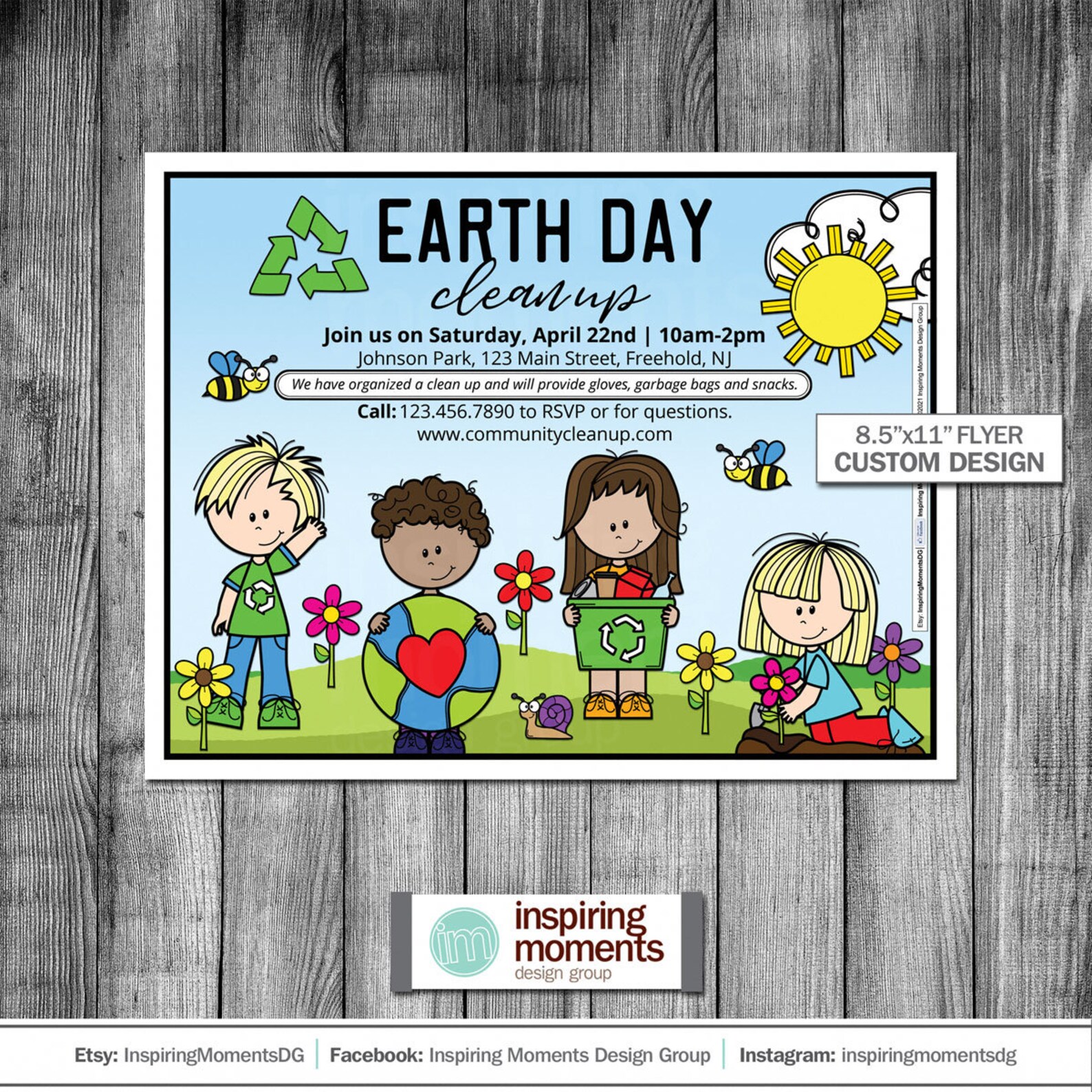 Earth Day Clean up Event Flyer Printable Fundraiser | Etsy