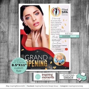 Med Spa Event Flyer: Customized Cosmetic Services, Grand Opening (8.5 ...