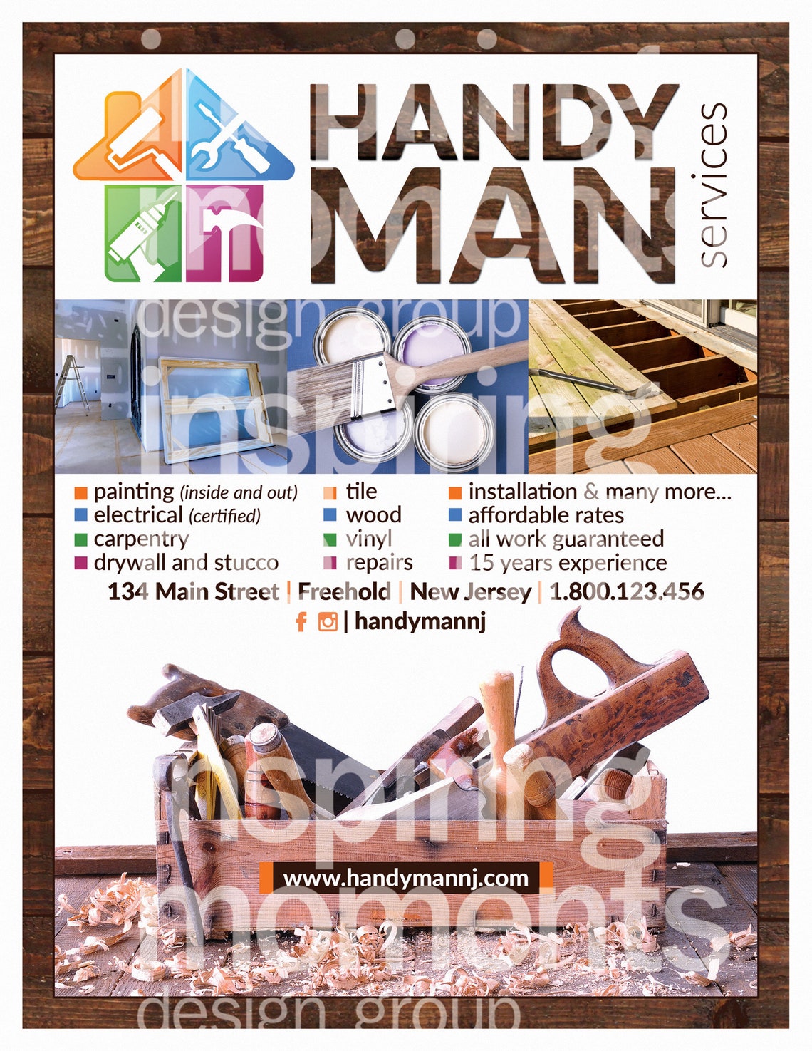 Handyman Services Flyer: Customized Small Business Marketing Design ...
