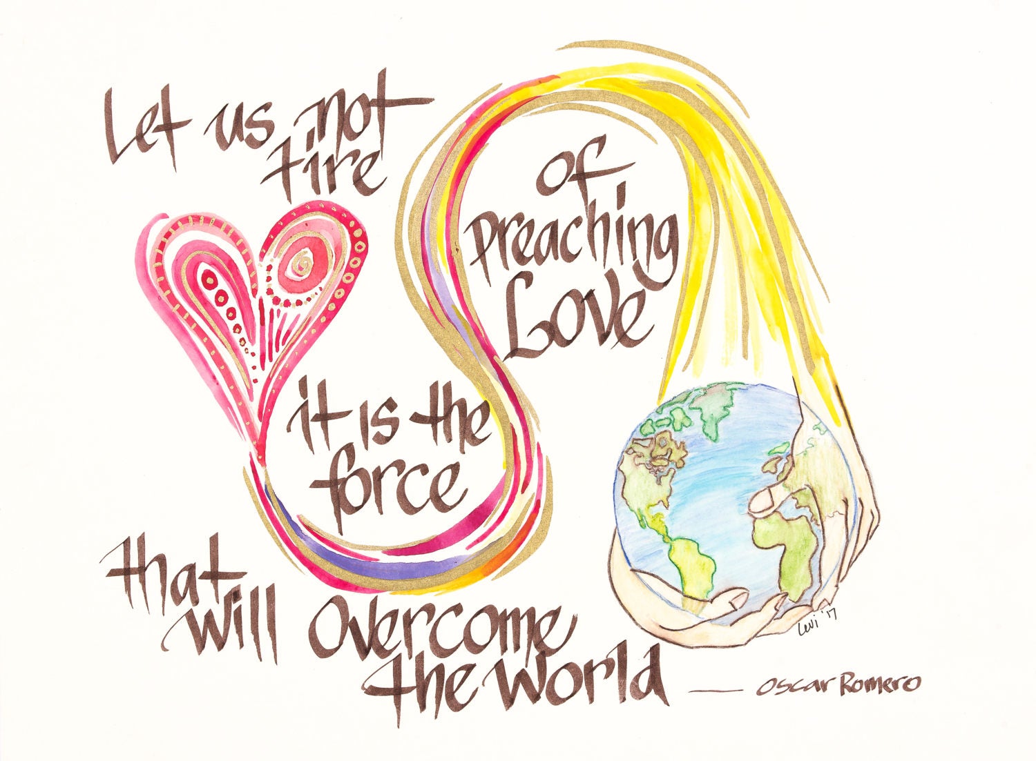 Let Us Not Tire of Preaching Love..... - Etsy