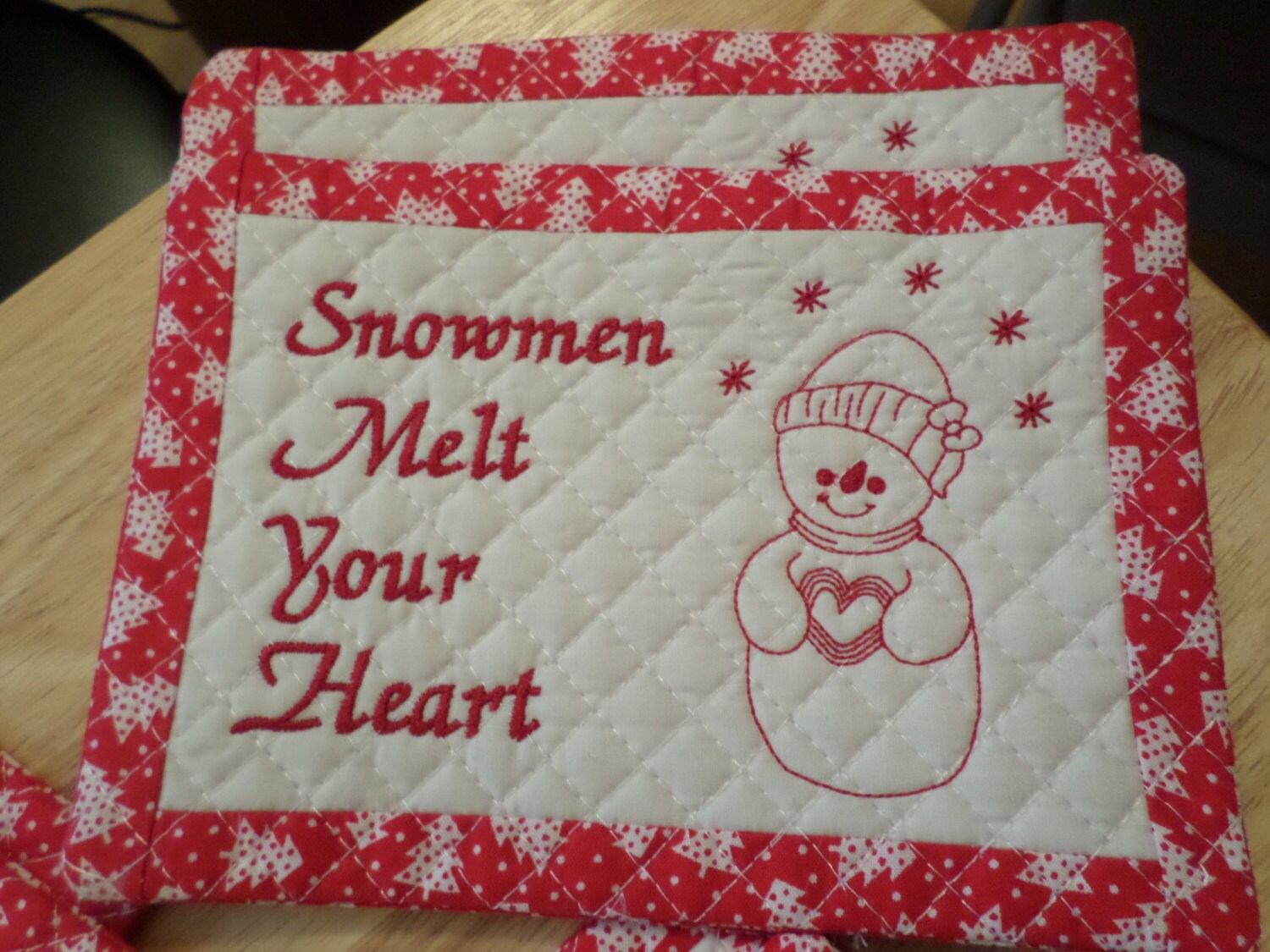 Fun Handmade Quilted Snowman Mug Rugs or Mini Placemats - Etsy