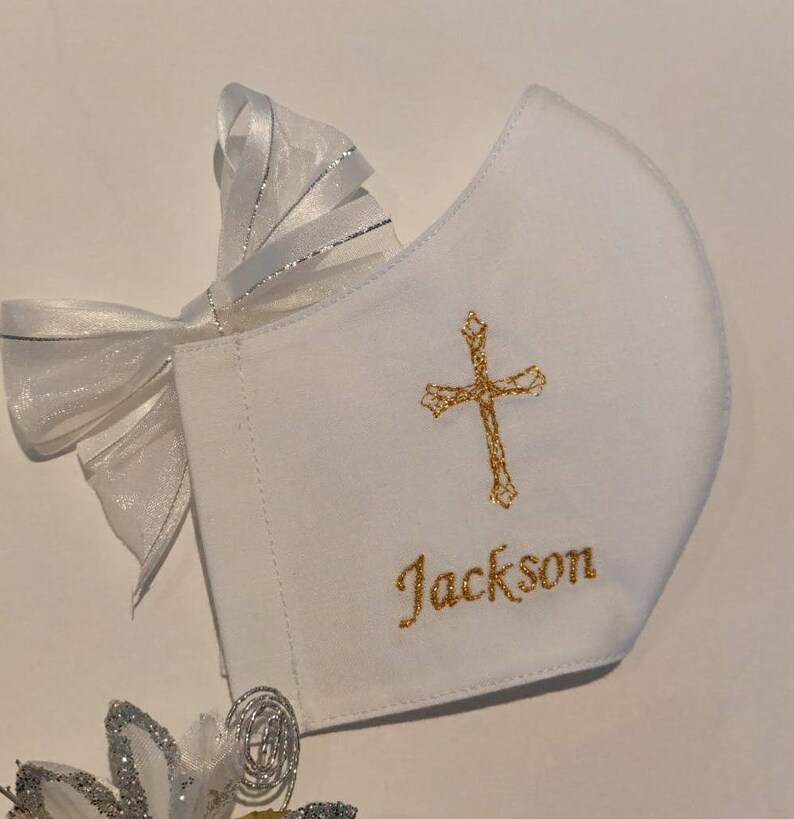 Personalized Confirmation Mask Holy Masks Gold Cross | Etsy