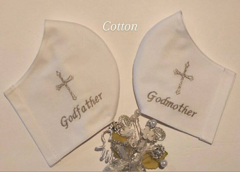 Baptism Face Masks Godfather Godmother Masks Church Masks - Etsy