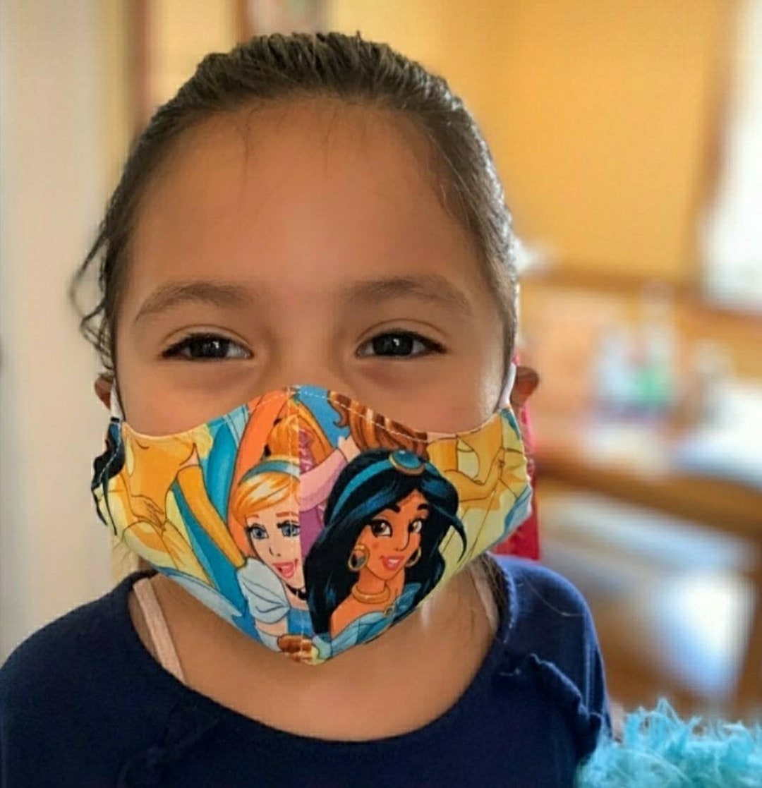 Disney Princess Face Masks Girl Face Masks Reusable and - Etsy