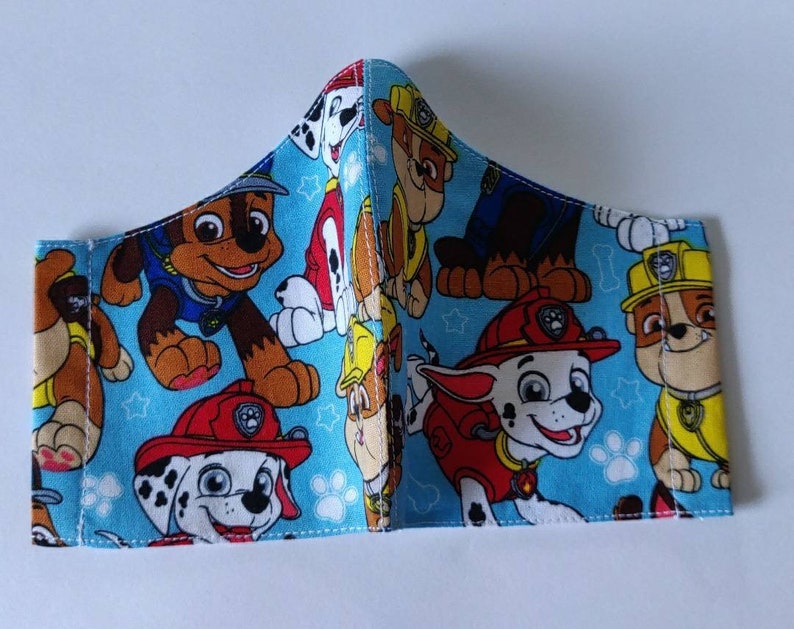 Paw Patrol Face Mask Cotton Line Handmade Reusable and - Etsy