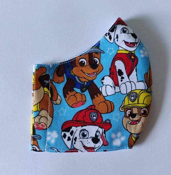 Paw Patrol Face Mask Cotton Line Handmade Reusable and - Etsy