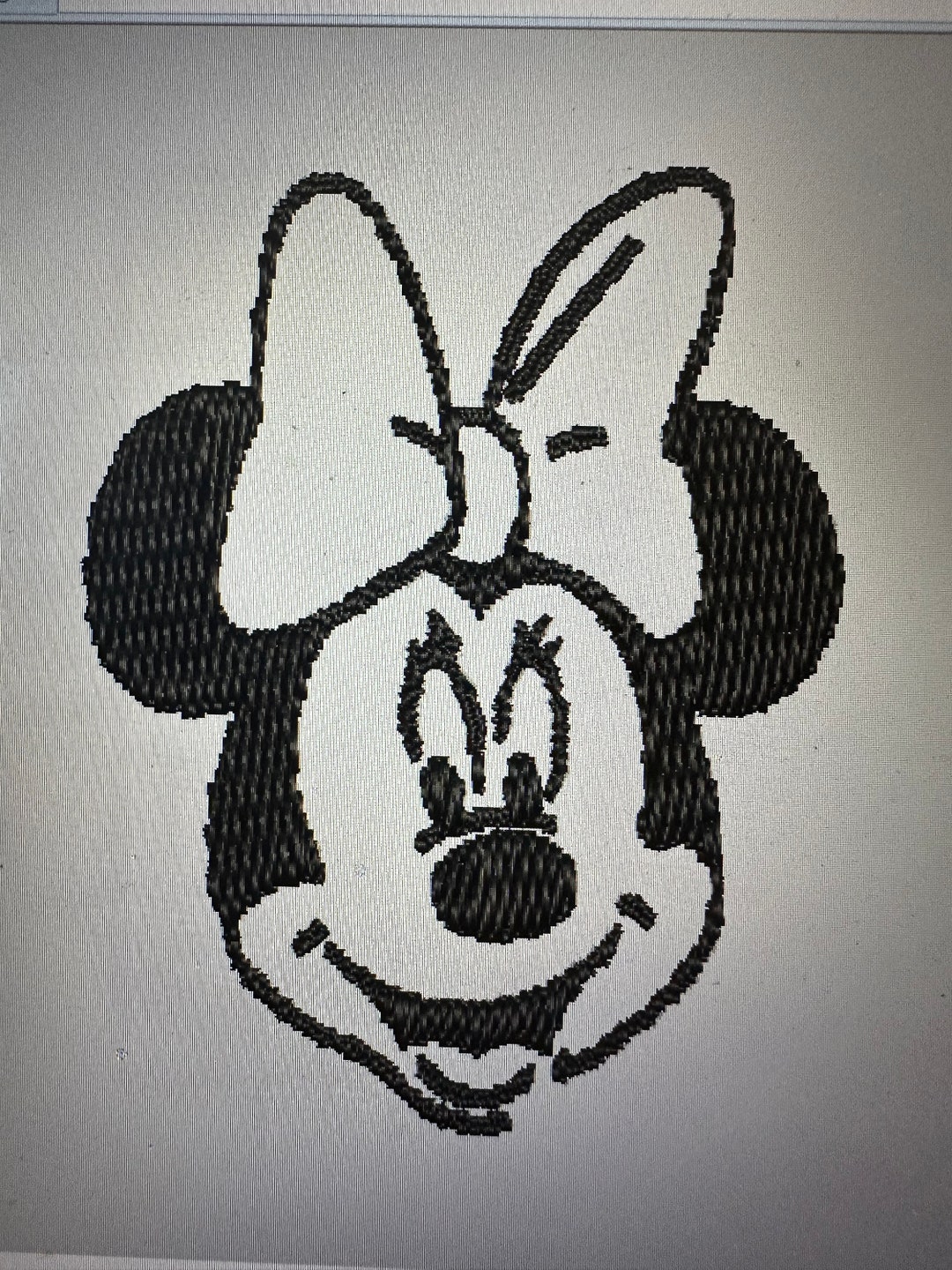 Minnie Mouse Face Embroidery File - Etsy
