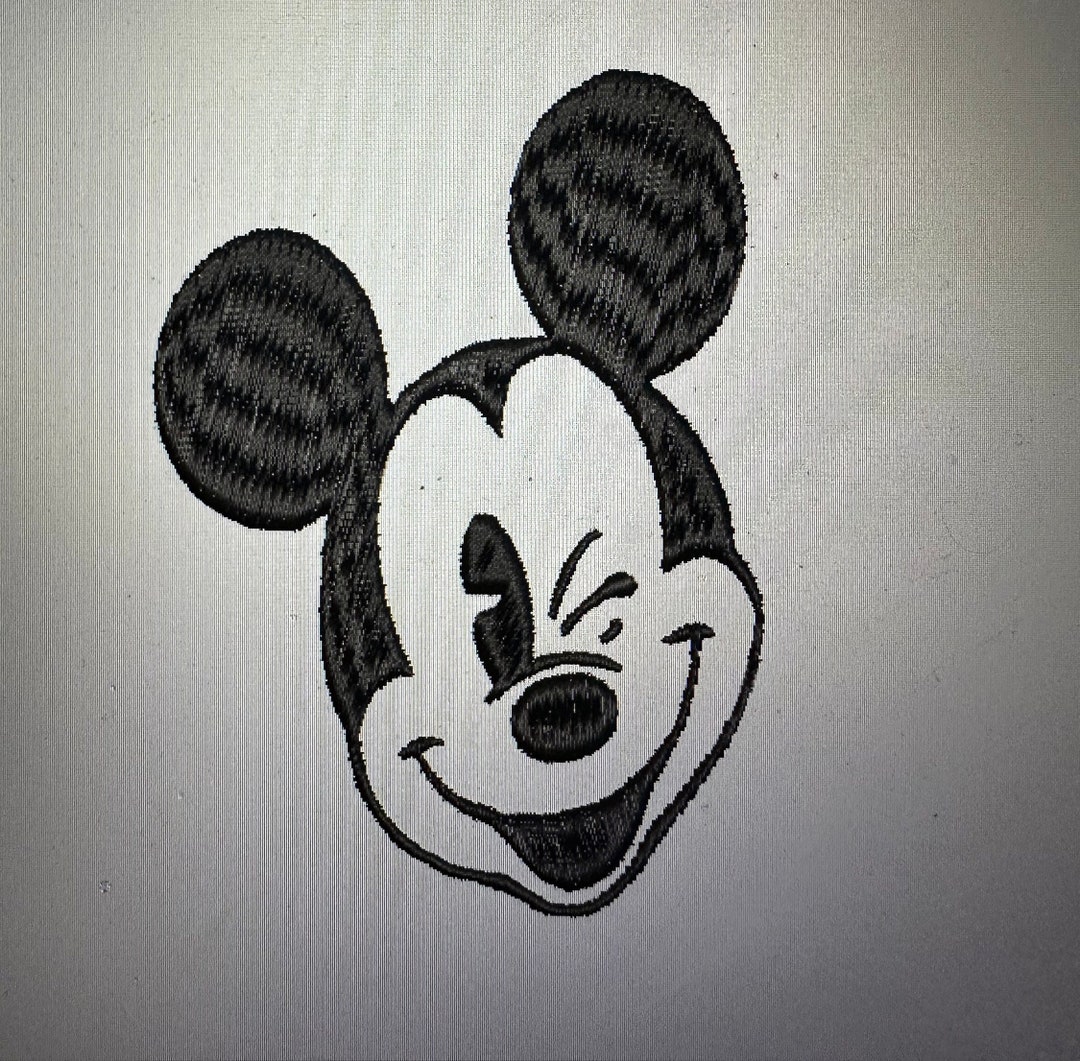 Mickey Mouse Face Embroidery File - Etsy