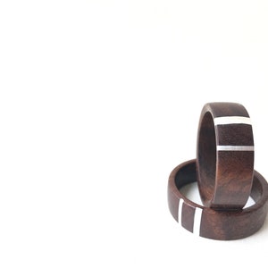 Australian Gidgee Wooden Ring With Silver or Copper Inlay - Etsy Australia