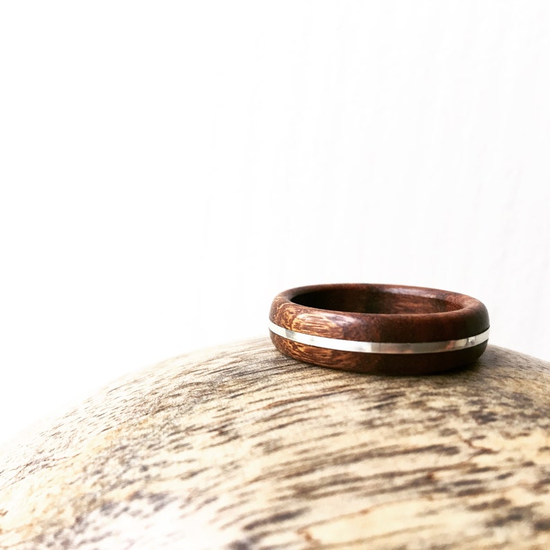 Australian Gidgee Wooden Ring With Silver or Copper Inlay - Etsy Australia